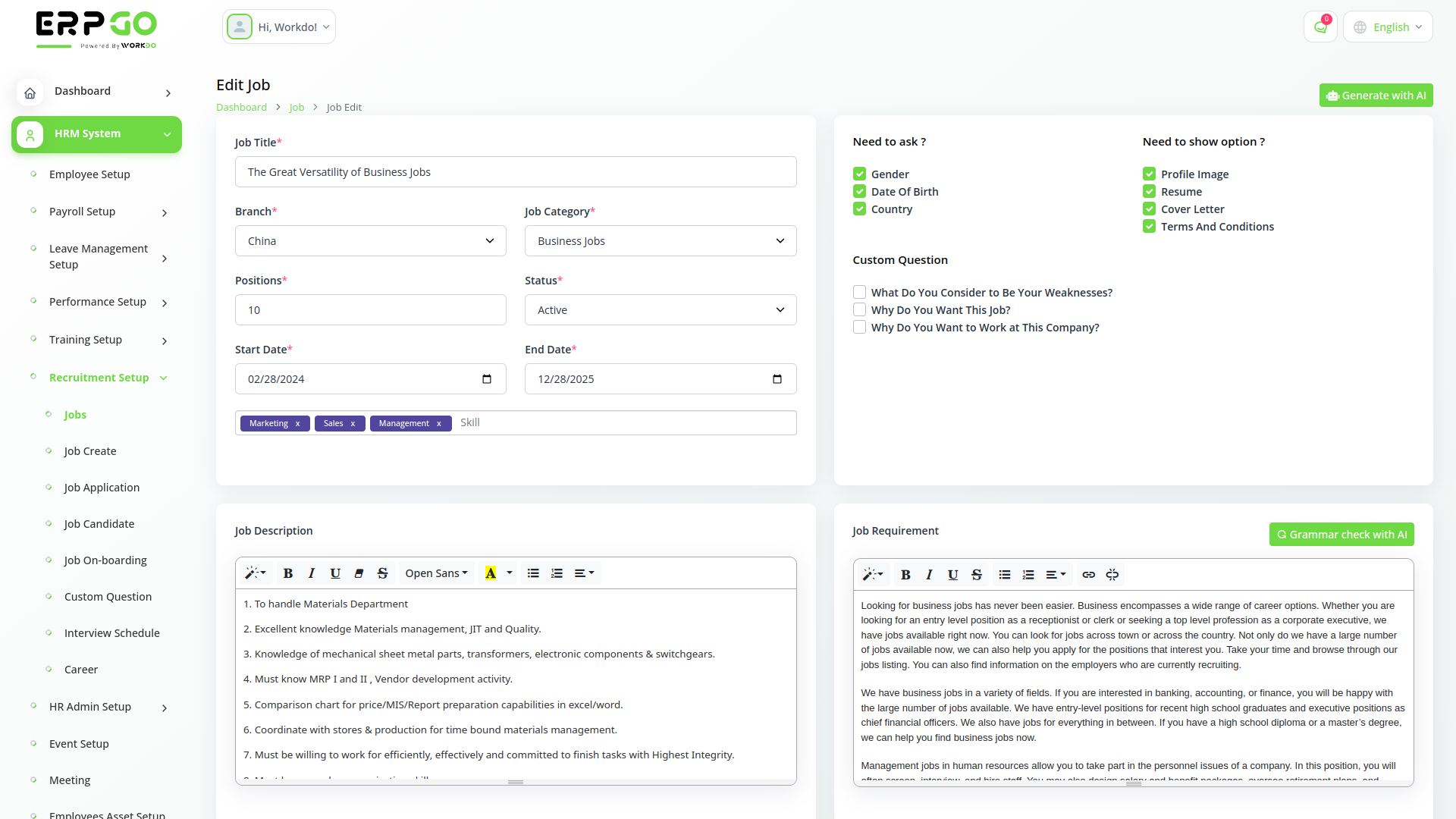 ERPGo - All In One Business ERP With Project, Account, HRM, CRM & POS ...