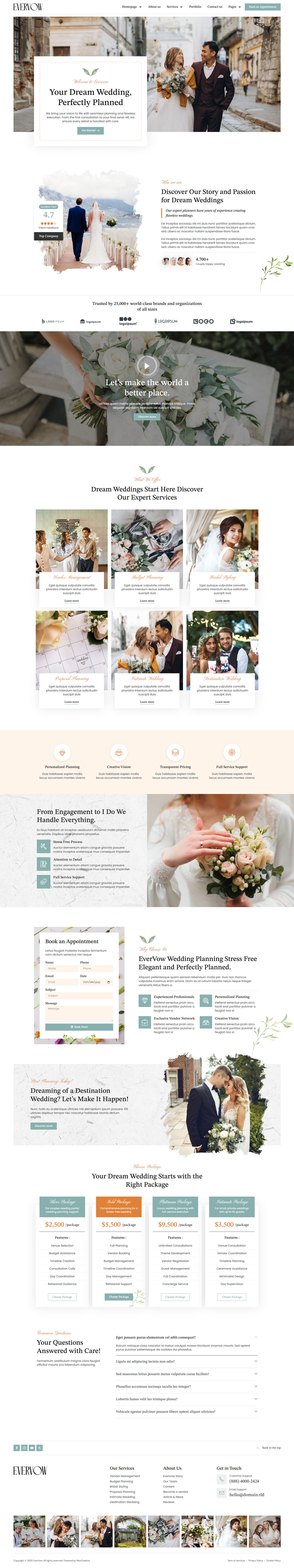 EverVow - Wedding & Event Planner Elementor Pro Template Kit by moxcreative