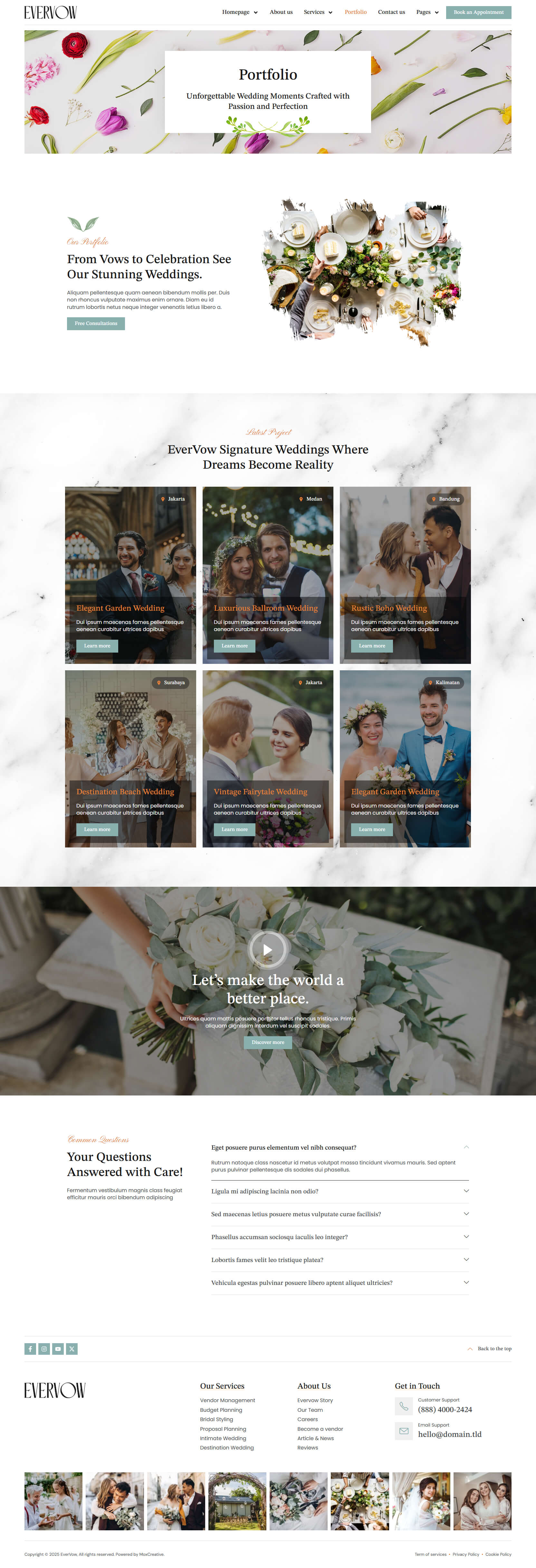 EverVow - Wedding & Event Planner Elementor Pro Template Kit by moxcreative