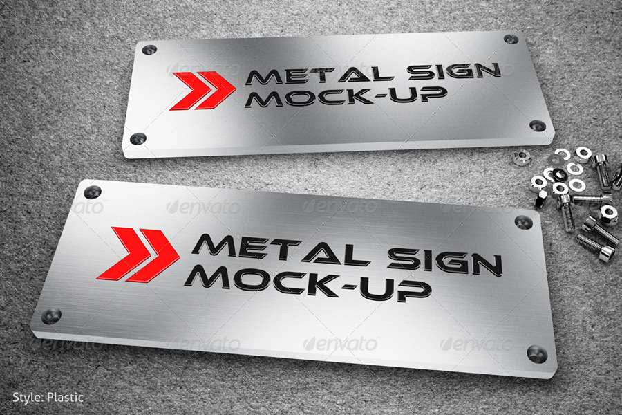 Metal Sign Mock-up, Graphics | GraphicRiver