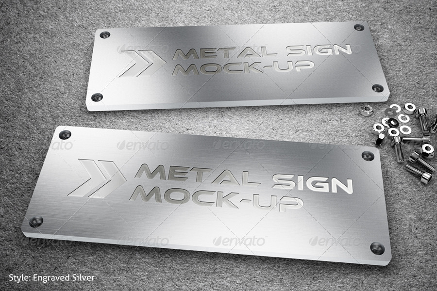 Metal Sign Mock-up, Graphics | GraphicRiver