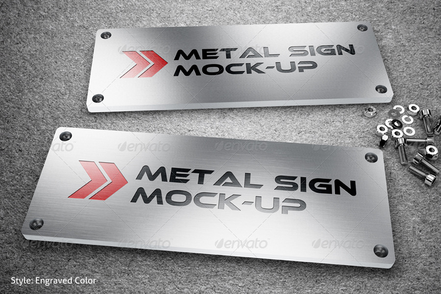 Metal Sign Mock-up, Graphics | GraphicRiver