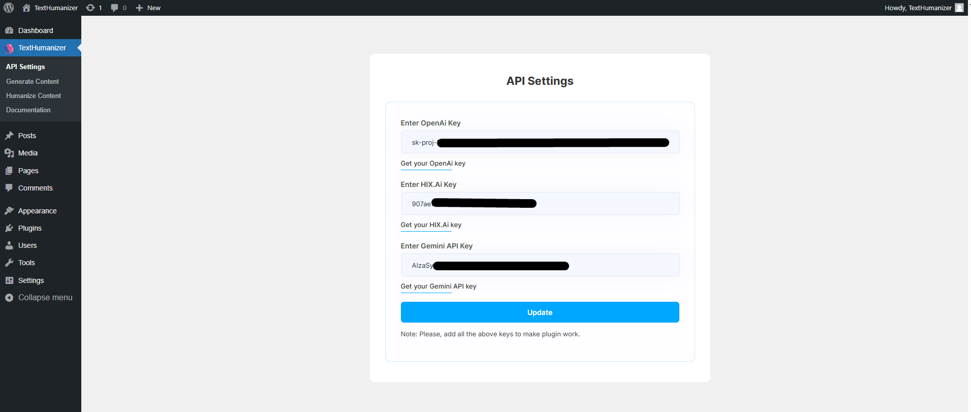 TextHumanizer - Humanize AI Content Generator WordPress Plugin by kamleshyadav