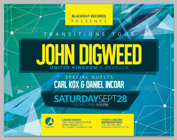 Electro and Progressive - Flyer Template, Print Templates | GraphicRiver