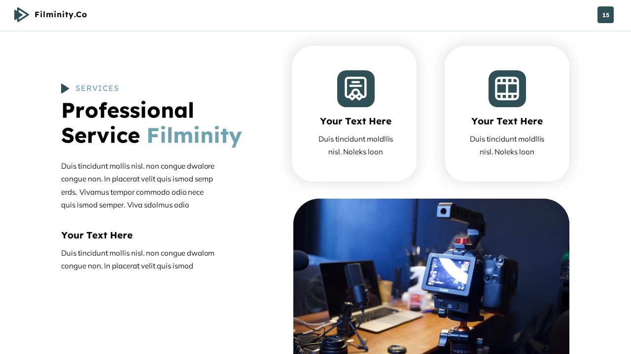 Filminity - Filmmaker & Movie Studio Keynote Template, Presentation ...