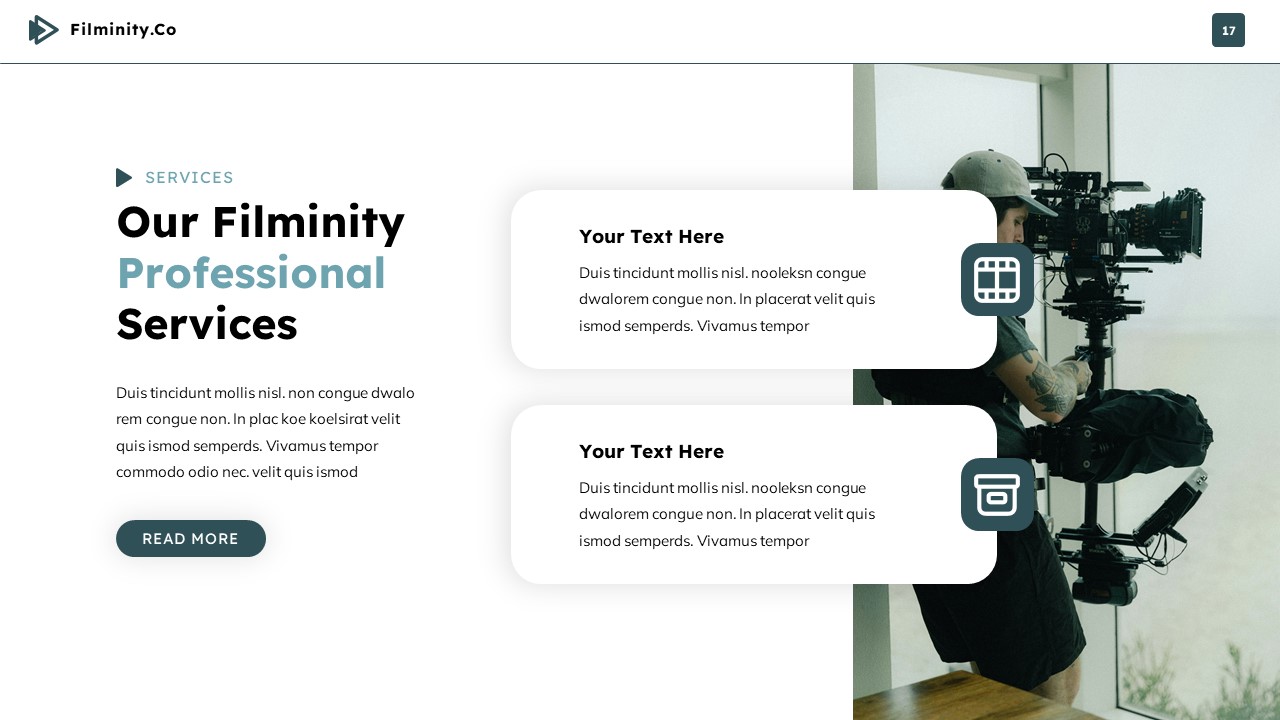 Filminity - Filmmaker & Movie Studio Keynote Template, Presentation ...