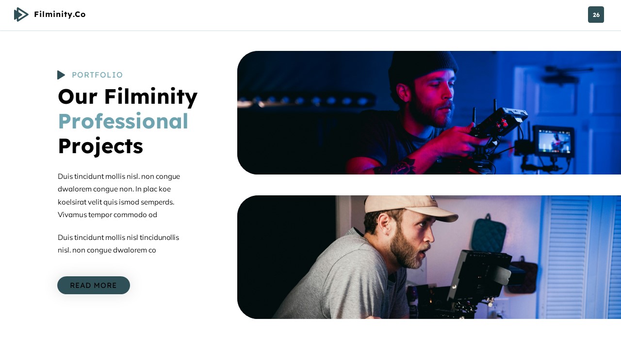 Filminity - Filmmaker & Movie Studio Keynote Template, Presentation ...