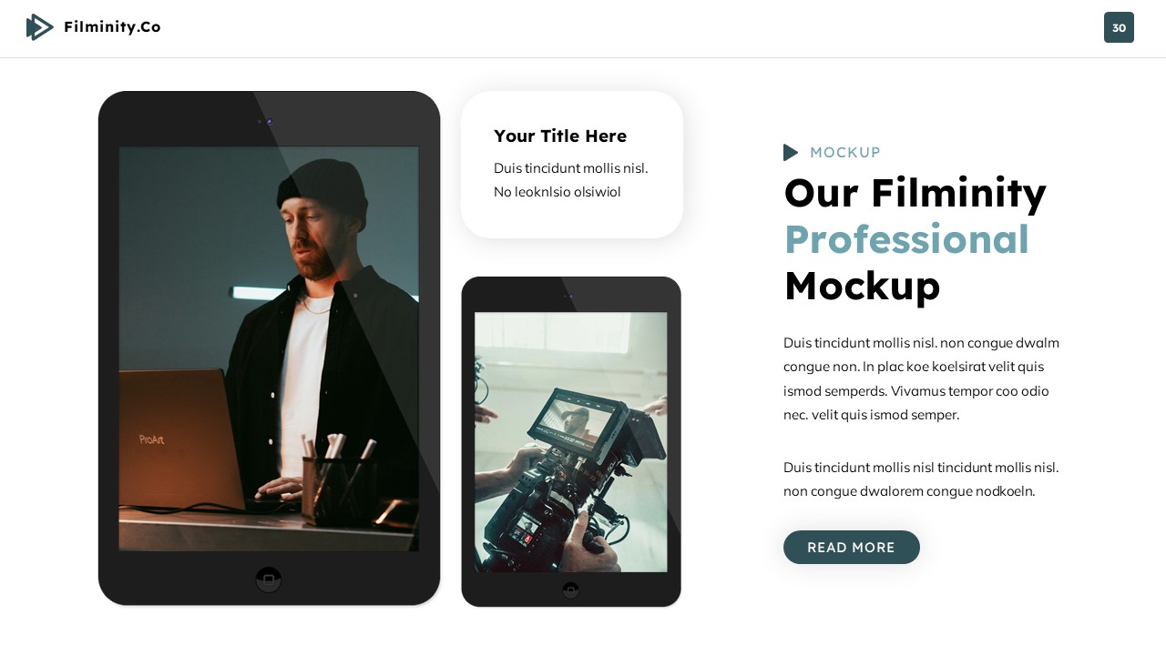 Filminity - Filmmaker & Movie Studio Keynote Template, Presentation ...