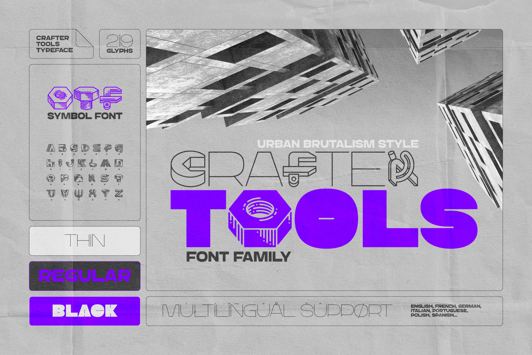 Crafter Tools Font Family, Fonts | GraphicRiver