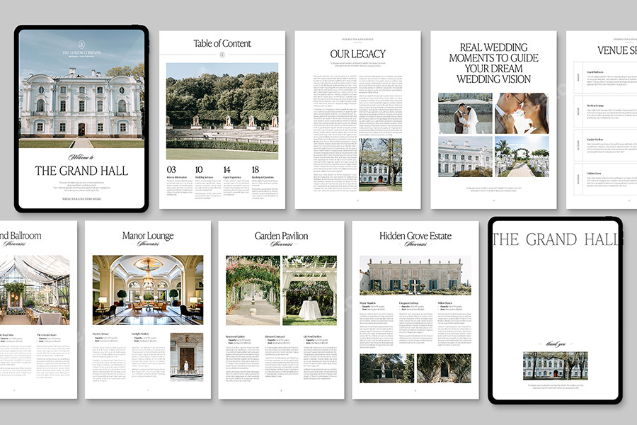 Digital Wedding Venue Brochure Template, ePublishing | GraphicRiver
