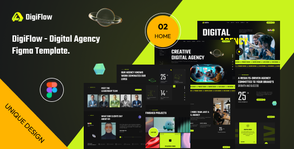 Digiflow - Digital Agency Figma Template by thricezen | ThemeForest