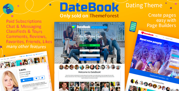 DateBook - Dating WordPress Theme by Pagick | ThemeForest