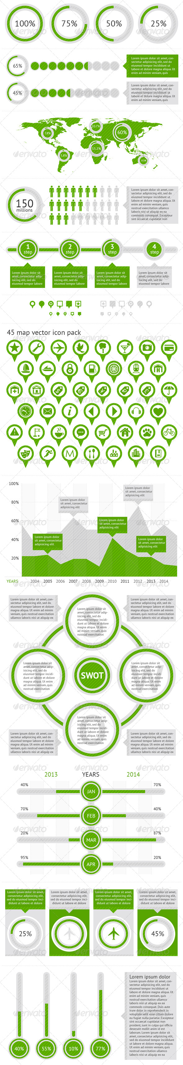Infographic: Big pack 9 color, Infographics | GraphicRiver