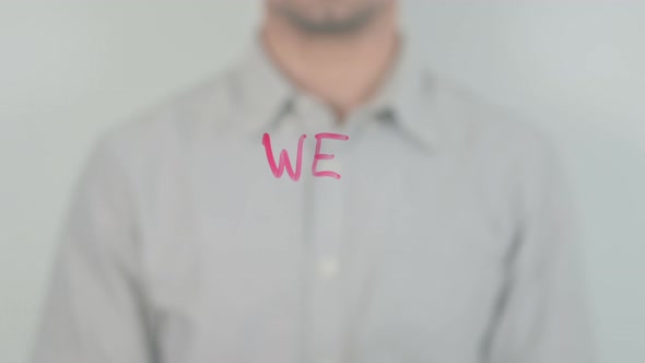 We Writing on Screen with Hand, Stock Footage | VideoHive