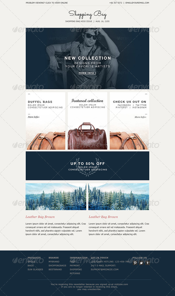 Shopping Bag - E-Commerce PSD Email Template, Web Elements | GraphicRiver