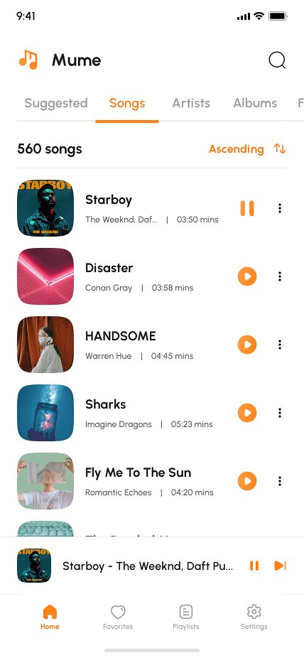 Mume - Music Player React Native CLI App Ui Kit by lalaWeb | CodeCanyon