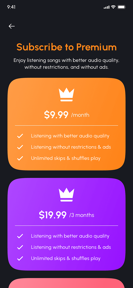 Mume - Music Player React Native CLI App Ui Kit by lalaWeb | CodeCanyon