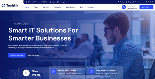 Techtlk – Business & IT Solutions WordPress Theme by rs-theme | ThemeForest