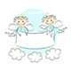 Two Little Angels, Vectors | GraphicRiver