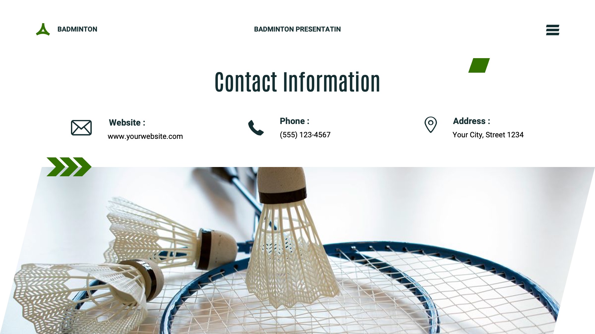 Badminton PowerPoint Template, Presentation Templates | GraphicRiver