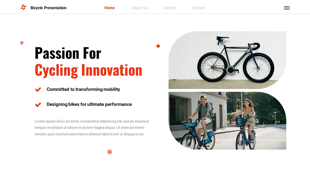 Bicycle PowerPoint Template, Presentation Templates | GraphicRiver