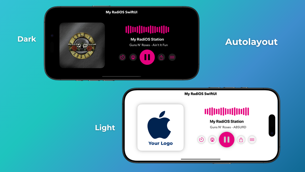 My RadiOS SwiftUI APP Radio iOS 18, Swift Radio, iOS App Template (Single Station) by devrobot
