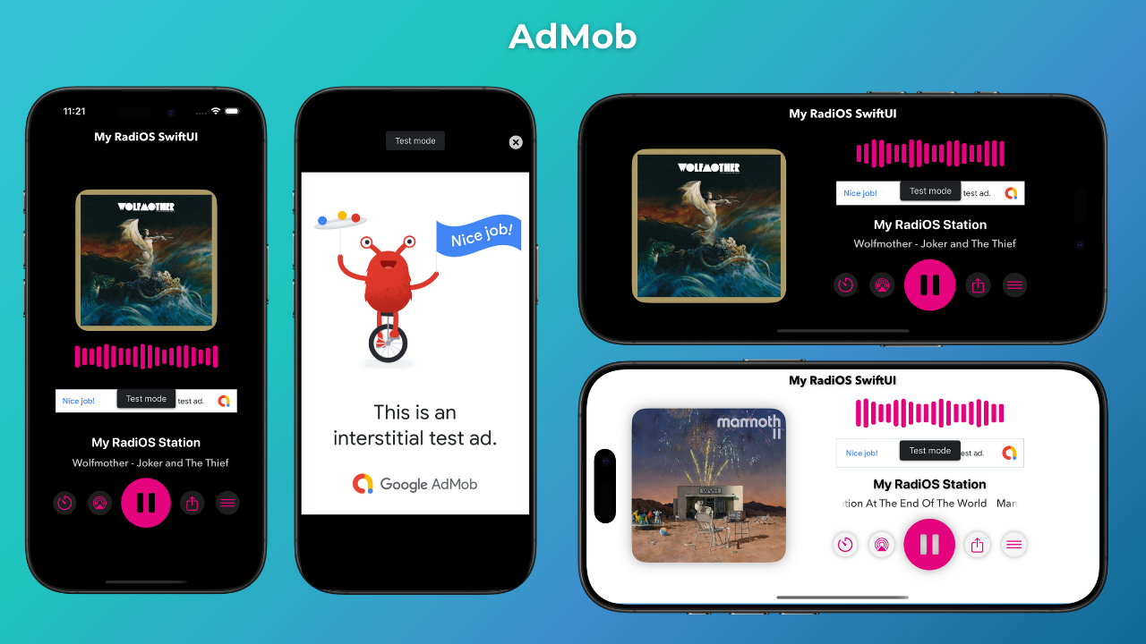 My RadiOS SwiftUI APP Radio iOS 18, Swift Radio, iOS App Template (Single Station) by devrobot