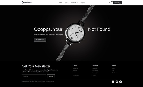 Kerrie - Watch Store Elementor Pro Template Kit by creedcreatives ...