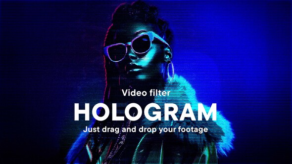 Holographic Grunge Video Filter Effect Template, After Effects Project ...