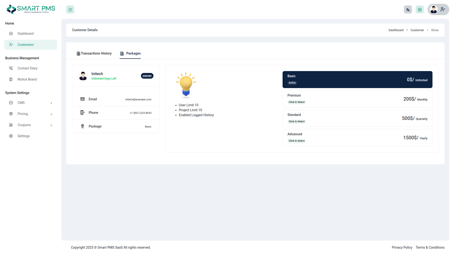 Smart PMS SaaS - Project Managment System by smartwebinfotech | CodeCanyon