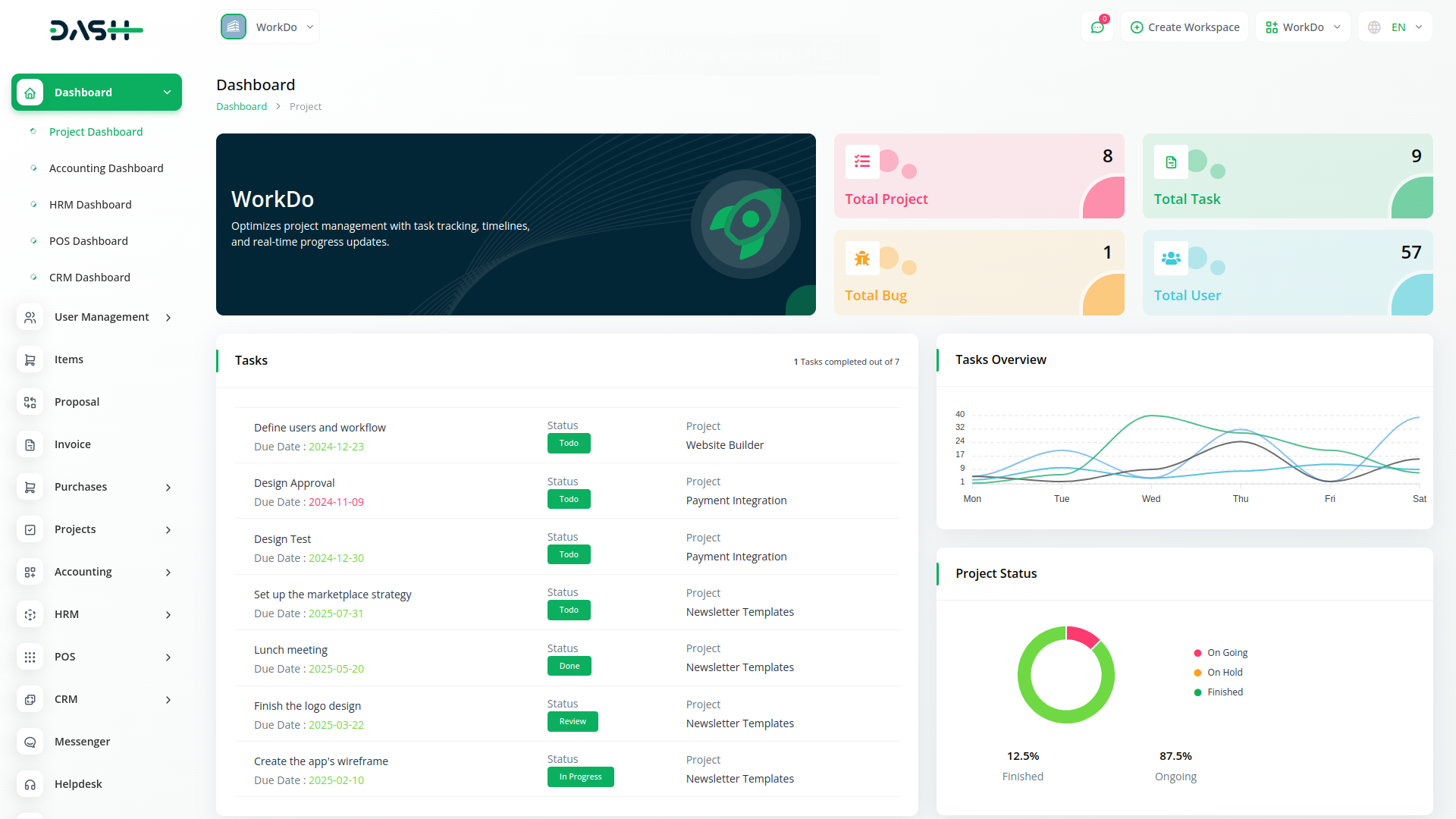WorkDo Dash SaaS - Open Source ERP with Multi-Workspace by WorkDo | CodeCanyon