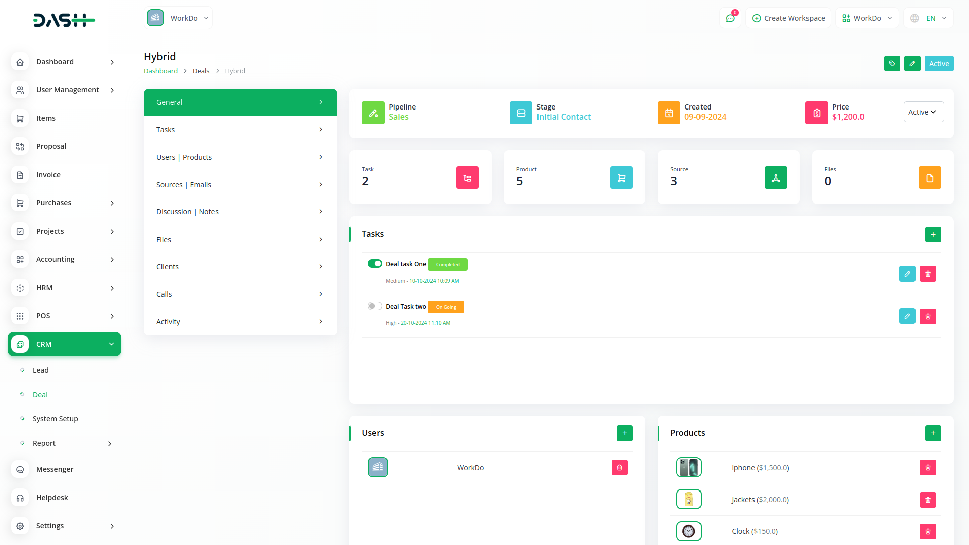 WorkDo Dash SaaS - Open Source ERP with Multi-Workspace by WorkDo | CodeCanyon