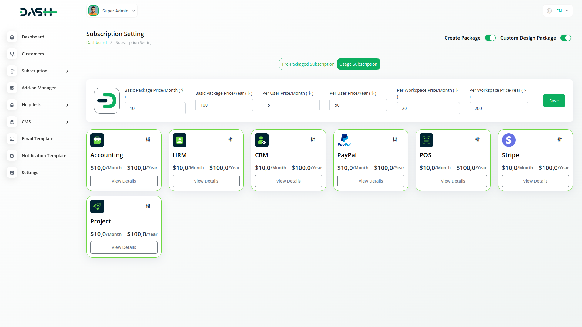 WorkDo Dash SaaS - Open Source ERP with Multi-Workspace by WorkDo | CodeCanyon