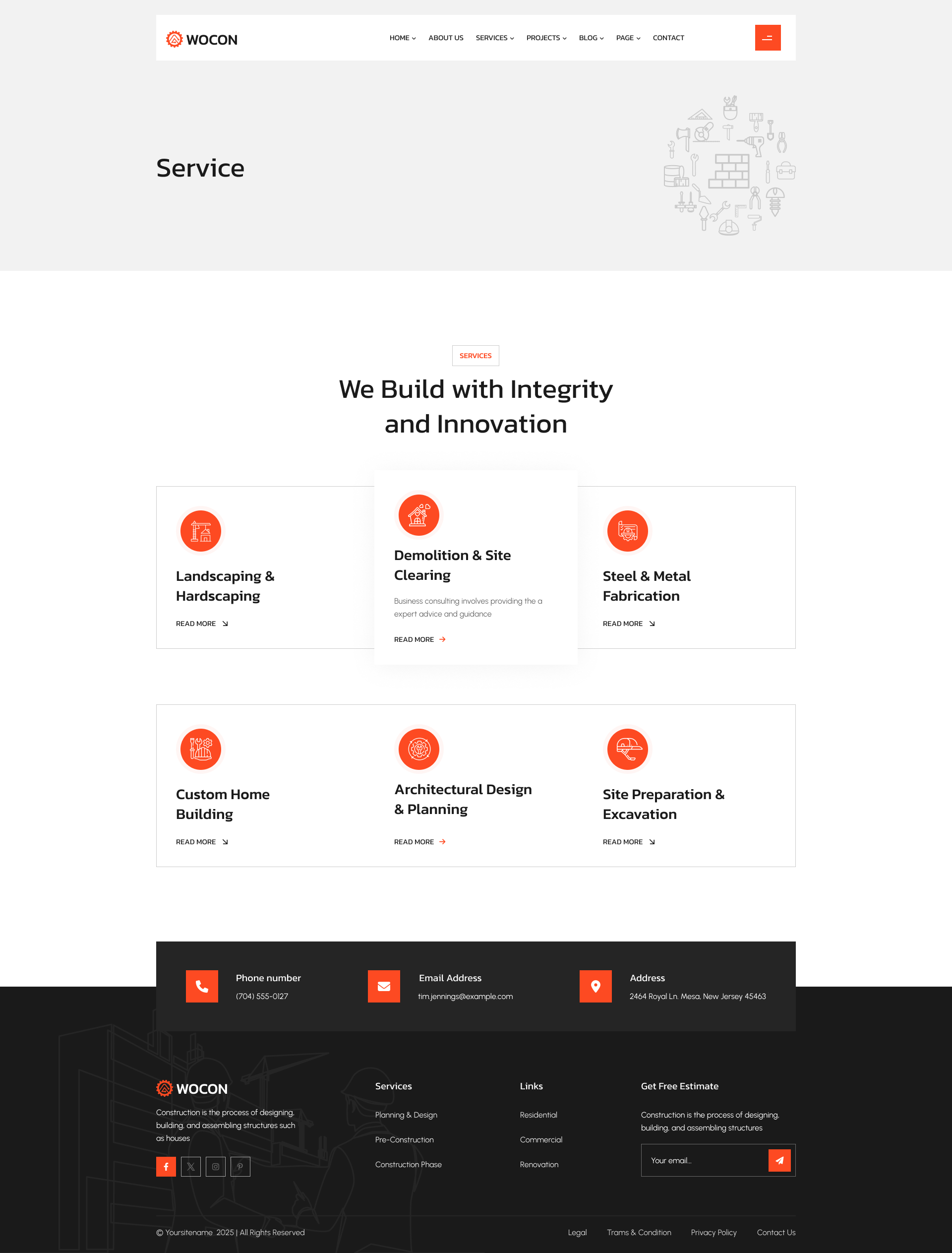 Wocon - Construction Figma Template by SoftCrafty | ThemeForest