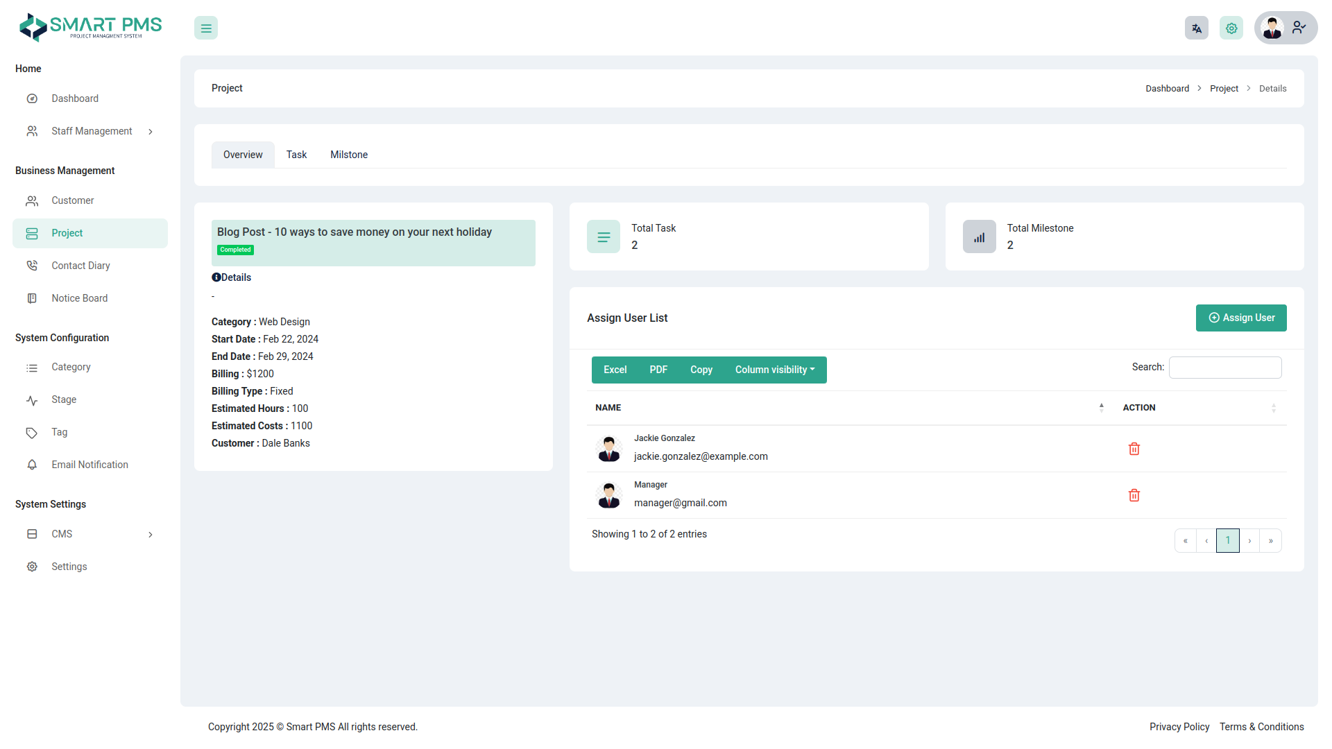 Smart PMS - Project Managment System by smartwebinfotech | CodeCanyon