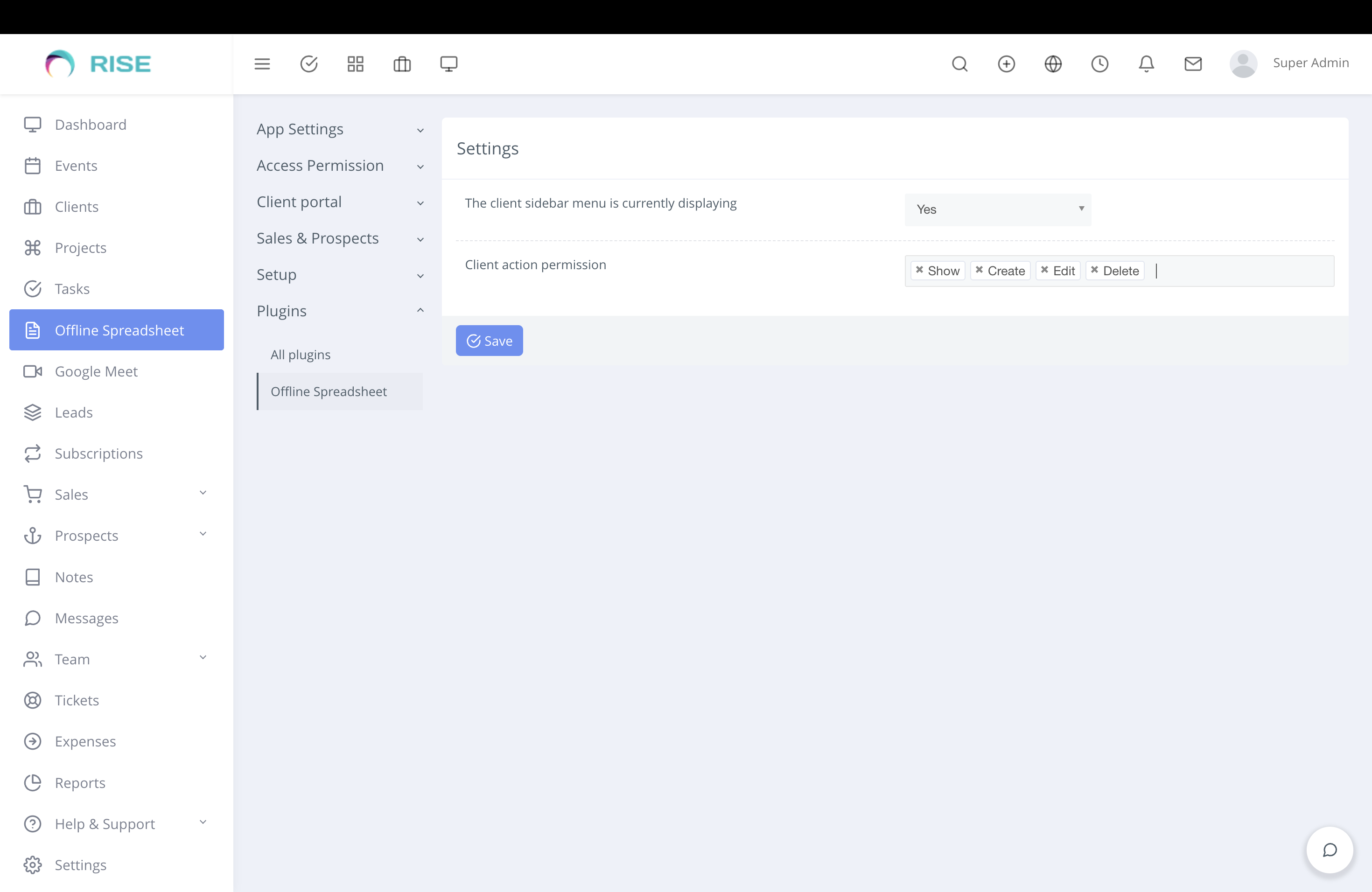 Offline Spreadsheet Manager for RISE CRM by Hopperstack | CodeCanyon