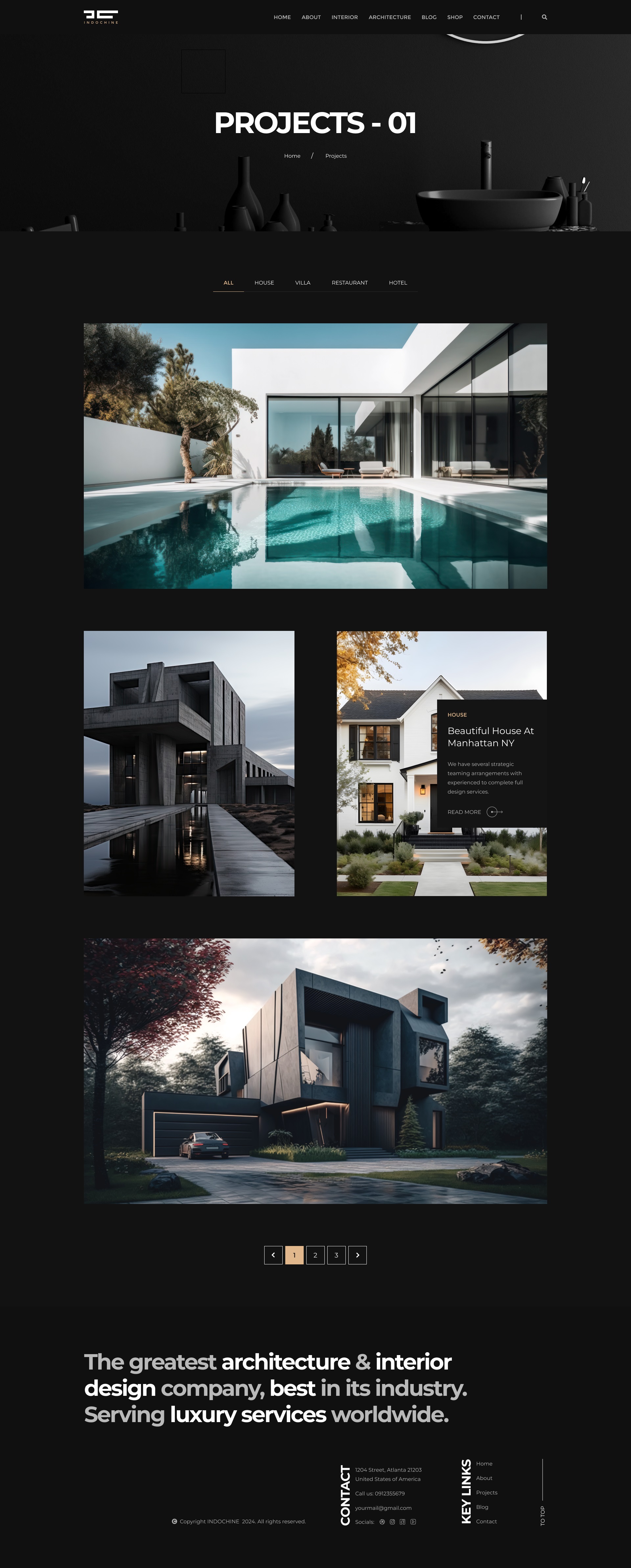 Indochine - Architecture and Interiors Codeigniter Template by WeebWorld