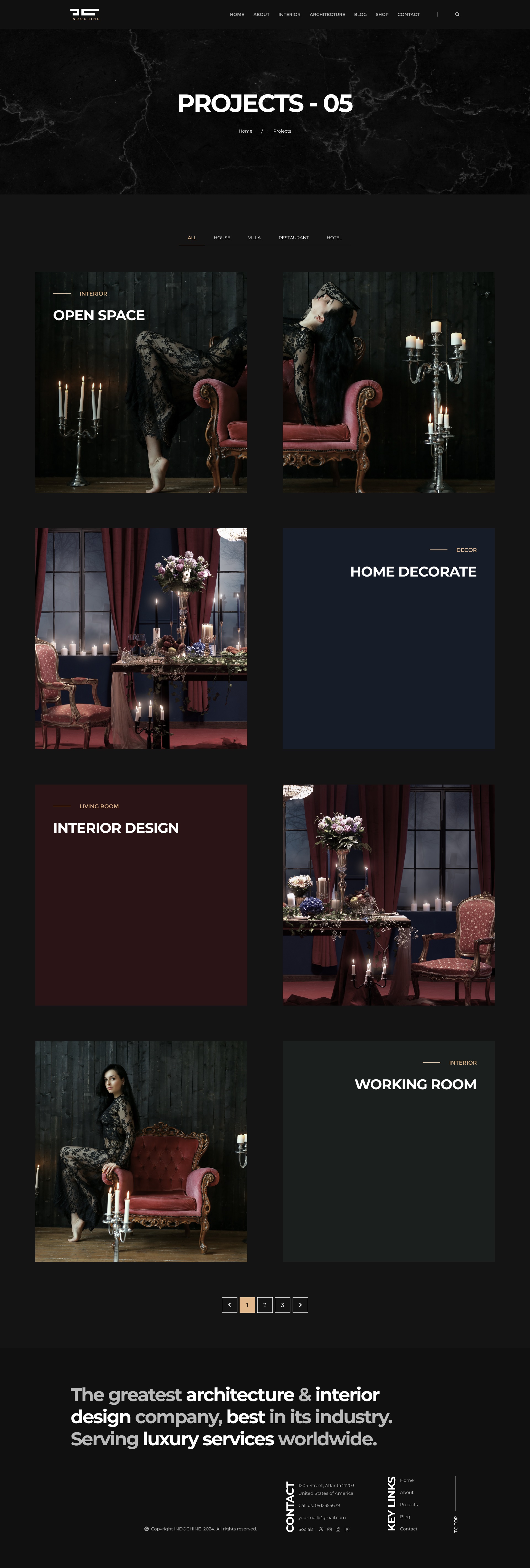 Indochine - Architecture and Interiors Codeigniter Template by WeebWorld