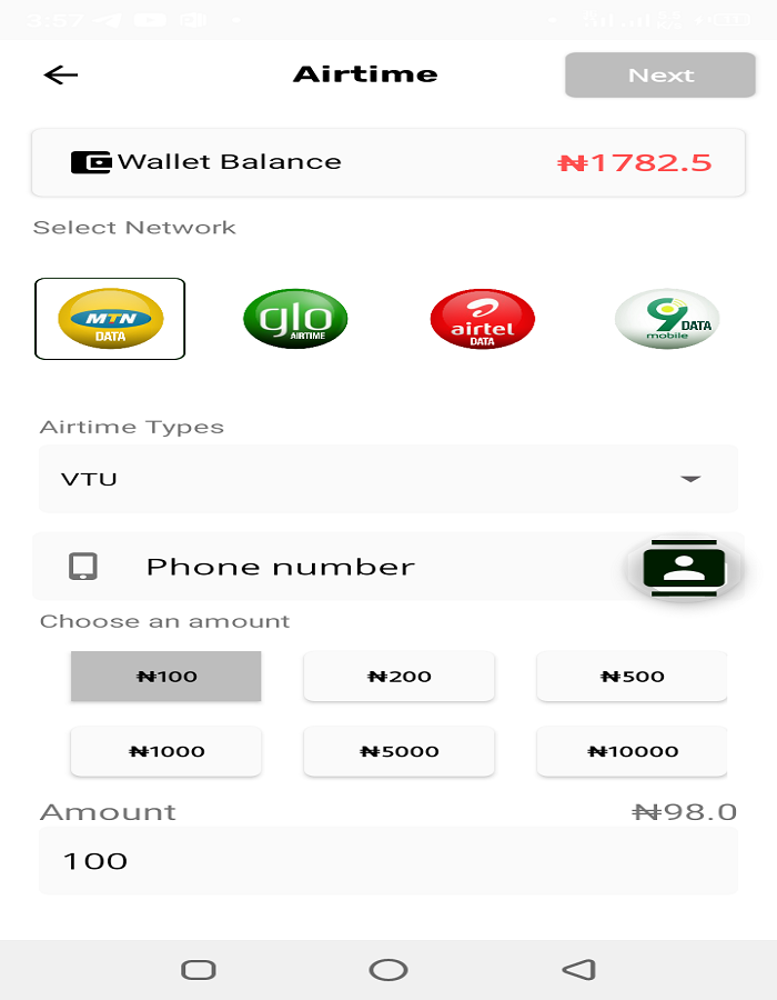 Vtu Android App Template - Sell Airtime, Data, Cable Subscriptions, Recharge Card and Pay Bills ...