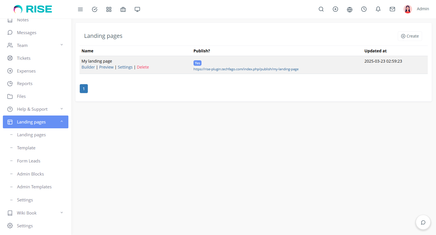 RiseLanding – LandingPage builder for RiseCRM by techfago_scripts | CodeCanyon