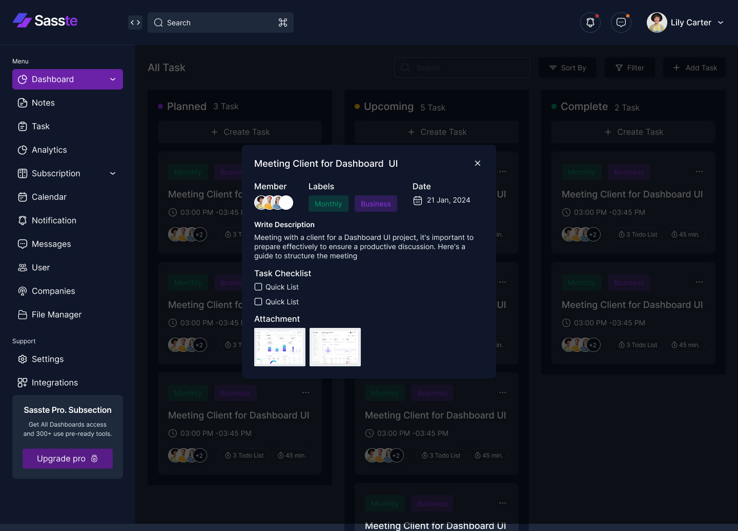 Saaste - Saas Admin Dashboard Figma UI Template Kit by QuomodoTheme