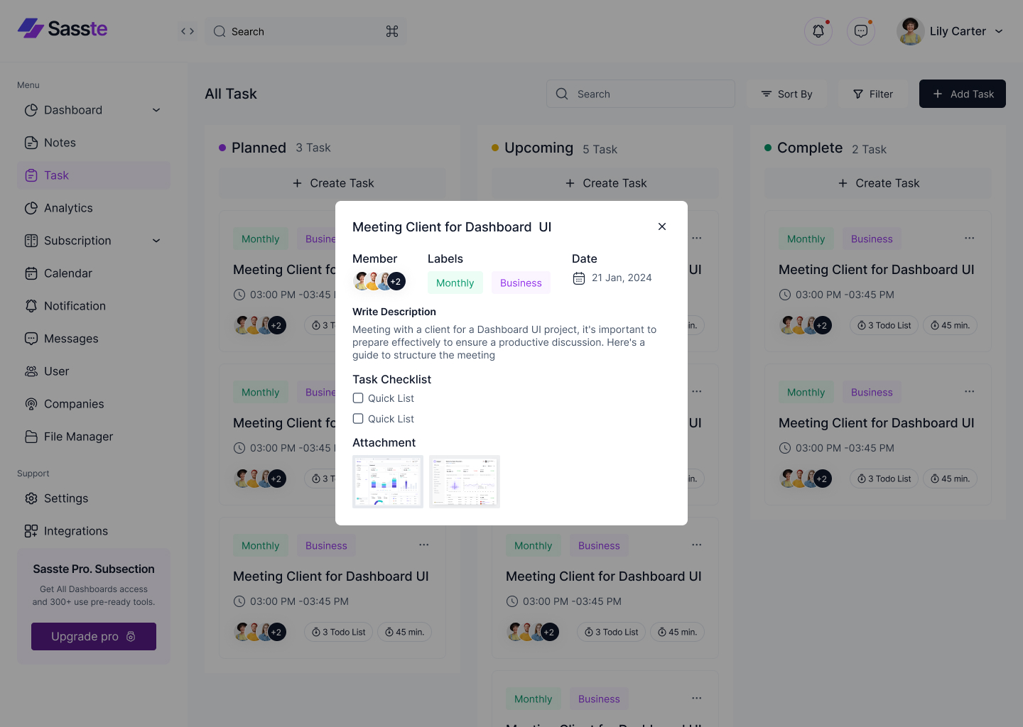 Saaste - Saas Admin Dashboard Figma UI Template Kit by QuomodoTheme