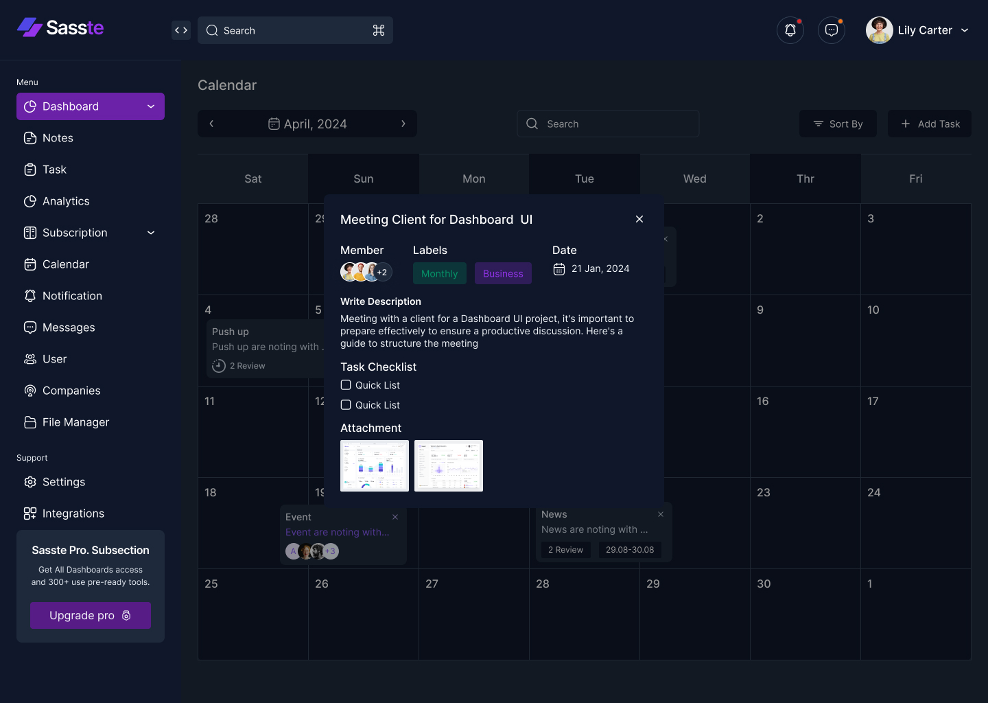 Saaste - Saas Admin Dashboard Figma UI Template Kit by QuomodoTheme