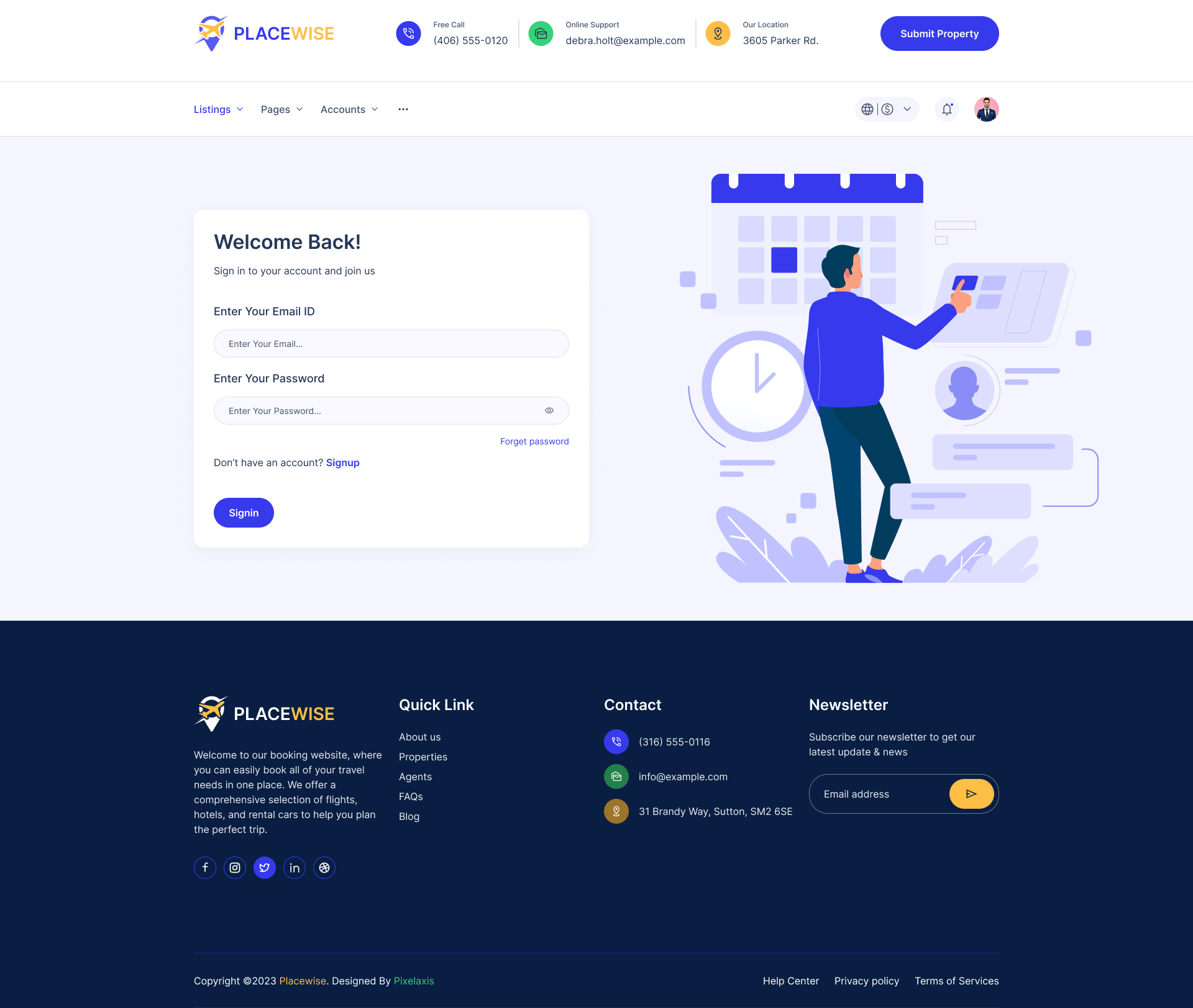 Placewise - Online Booking Figma Template by pixelaxis | ThemeForest