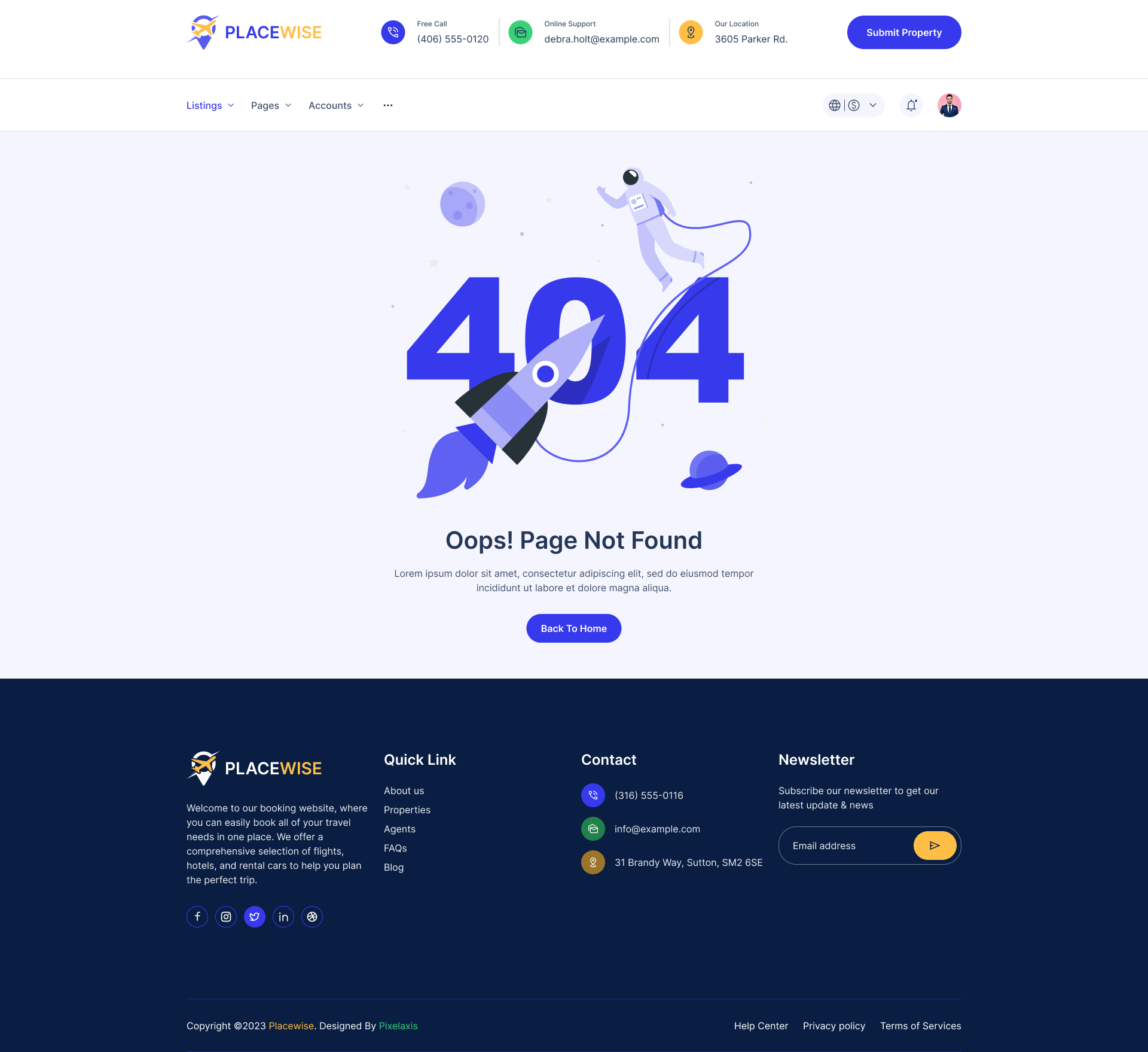 Placewise - Online Booking Figma Template by pixelaxis | ThemeForest
