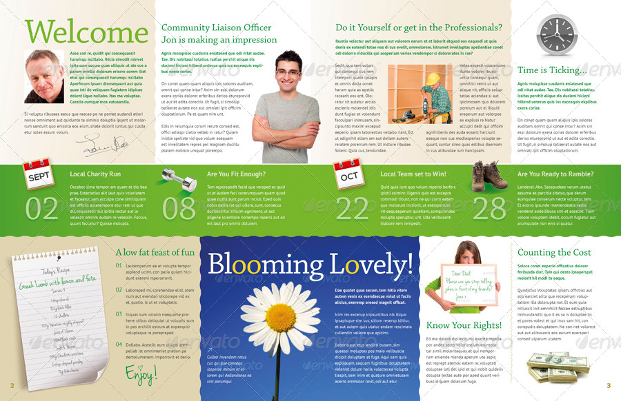 A4 4 Page Newsletter, Print Templates | GraphicRiver