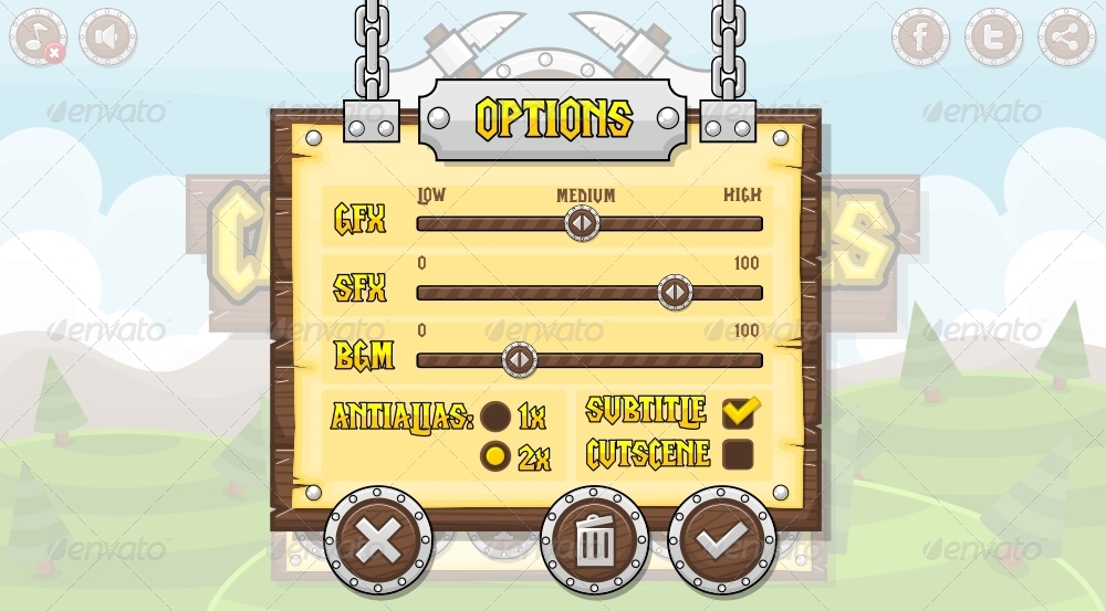 Cartoon Games GUI Pack 7, Game Assets | GraphicRiver