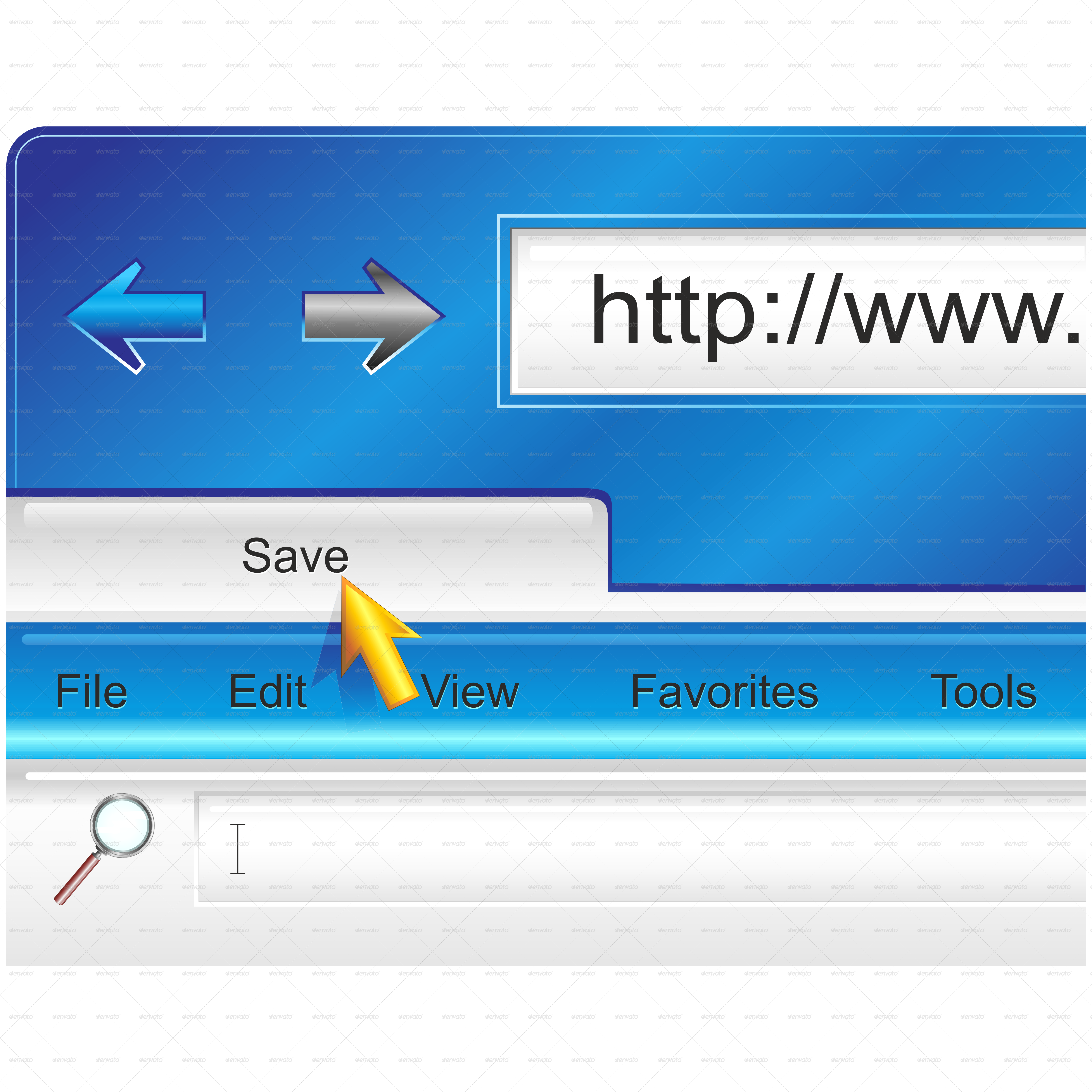 Browser Web Page Corner Graphic Design, Vectors | GraphicRiver