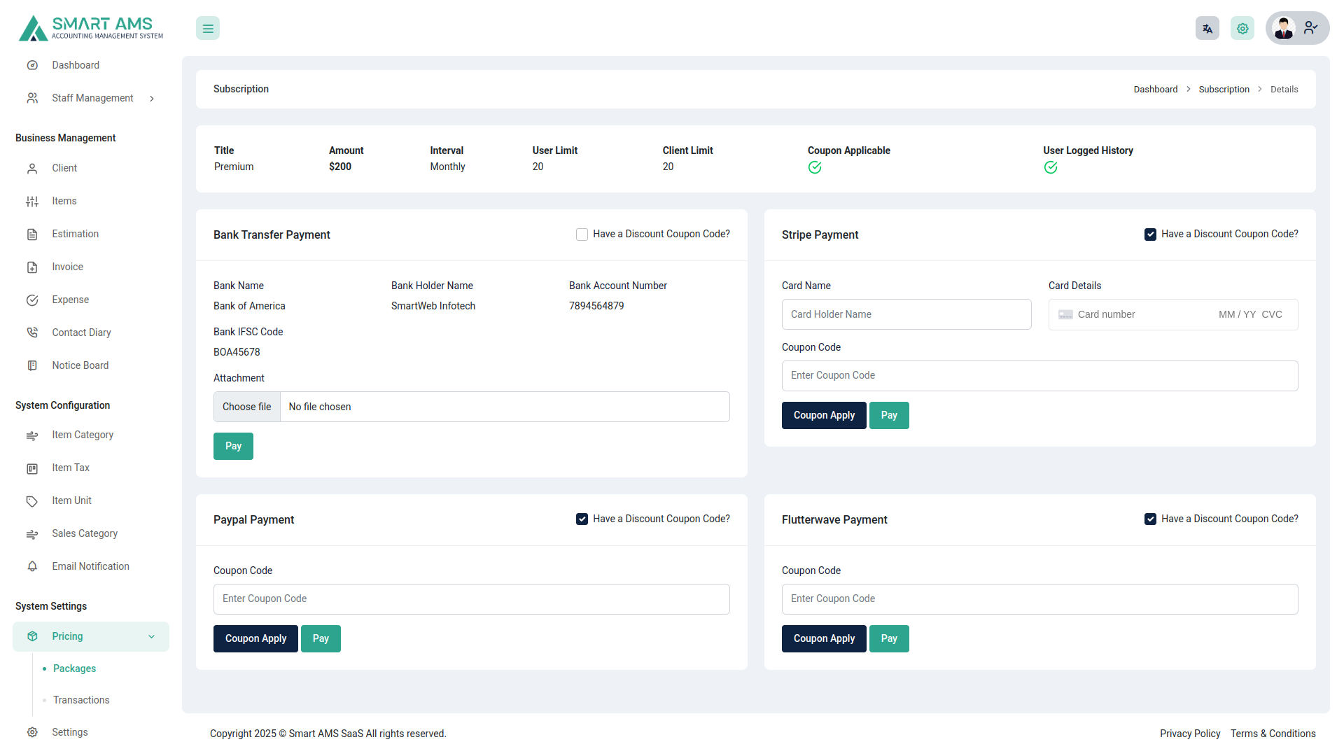 Smart AMS SaaS - Accounting Management System by smartwebinfotech ...