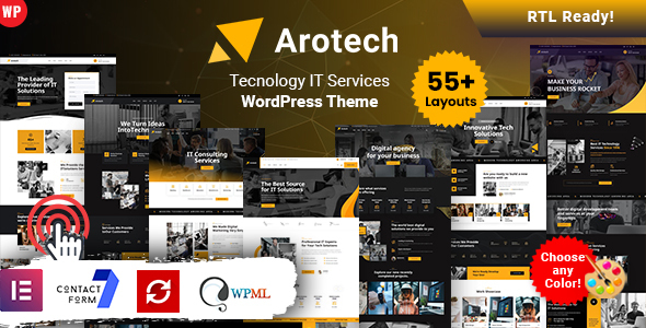 Arotech - Technology IT Services WordPress Theme by ThemeMascot | ThemeForest